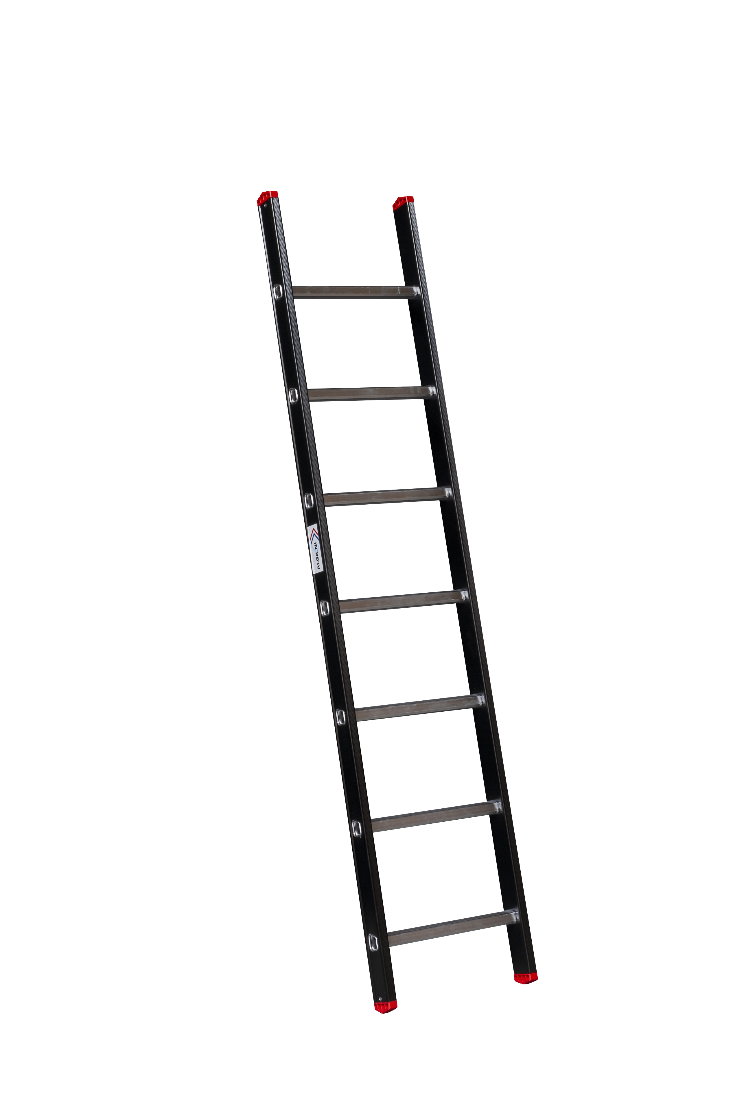 Enkele ladder 1x7 | aluminium ladder met rechte voet